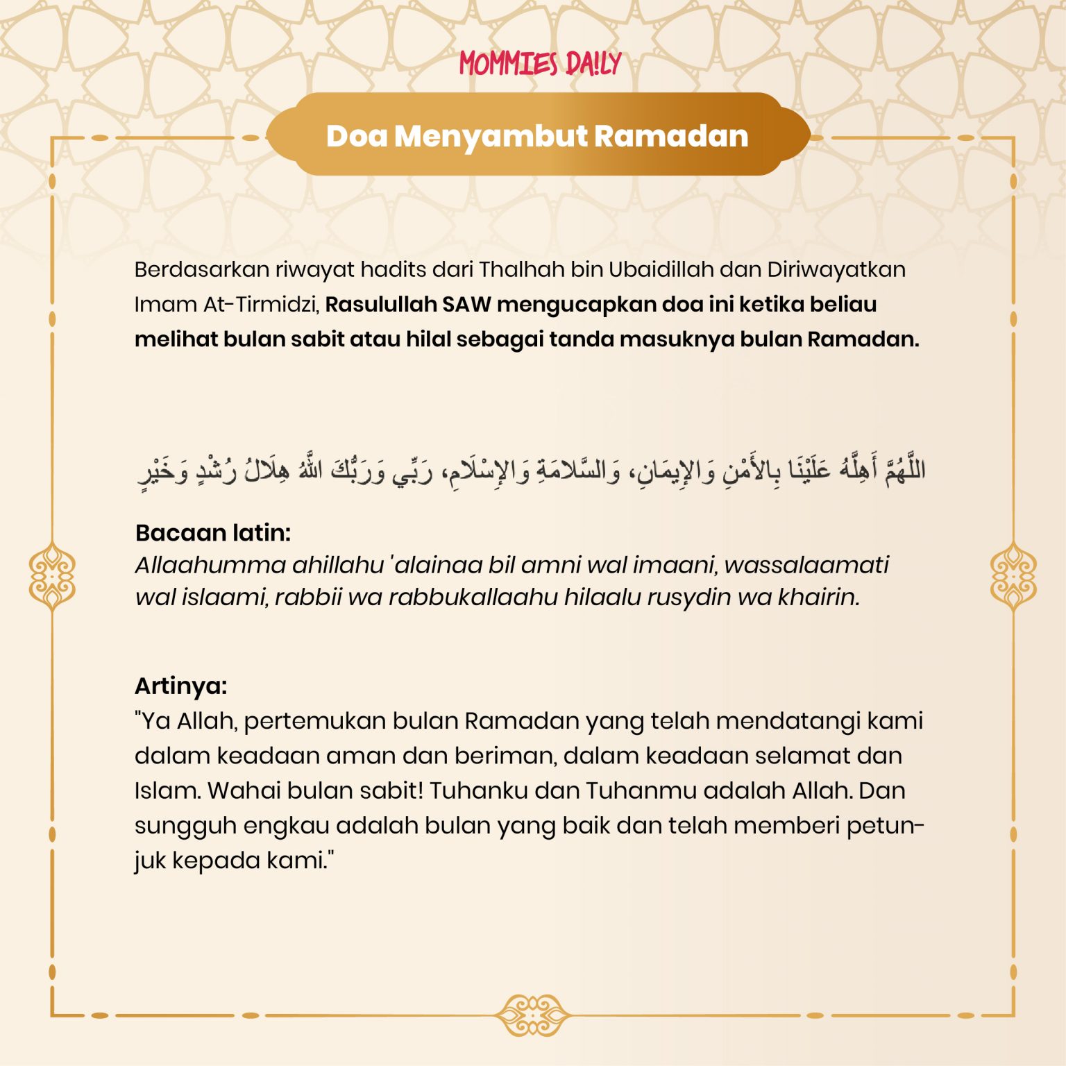 Mommies Daily - 10 Doa Ramadan Beserta Artinya yang Dapat Diamalkan ...